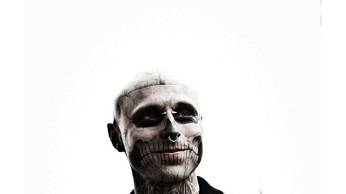 Elhunyt Rick Genest, vagyis a Zombie Boy, akinek teljes teste tetoválva ...