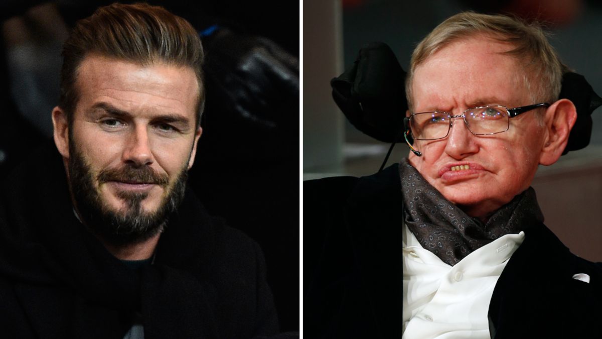 Meglepő páros! David Beckham Stephen Hawkinggal találkozott - Life
